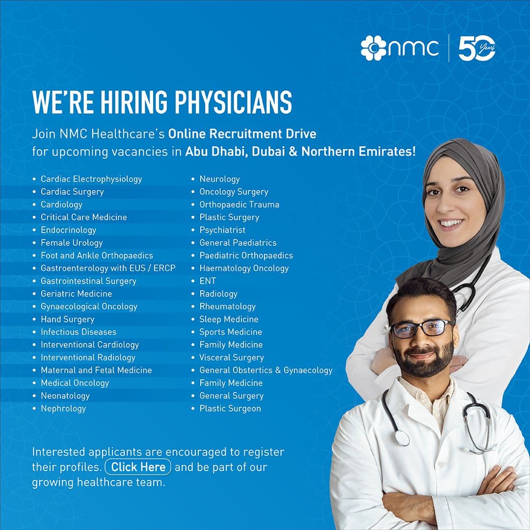 Hiring Physicians | NMC Healthcare